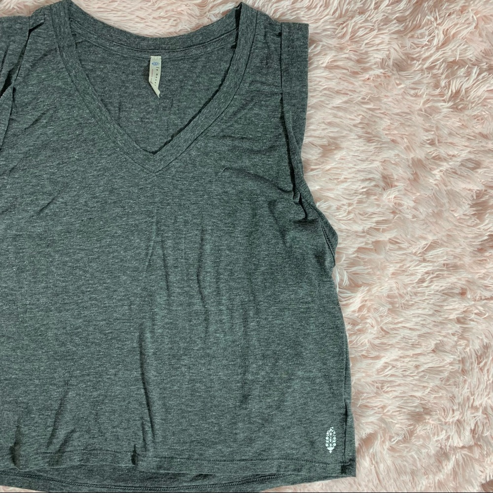 Free People Movement Gray Wonder Tank - Gem